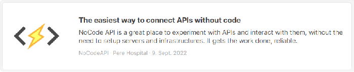 Nocodeapi